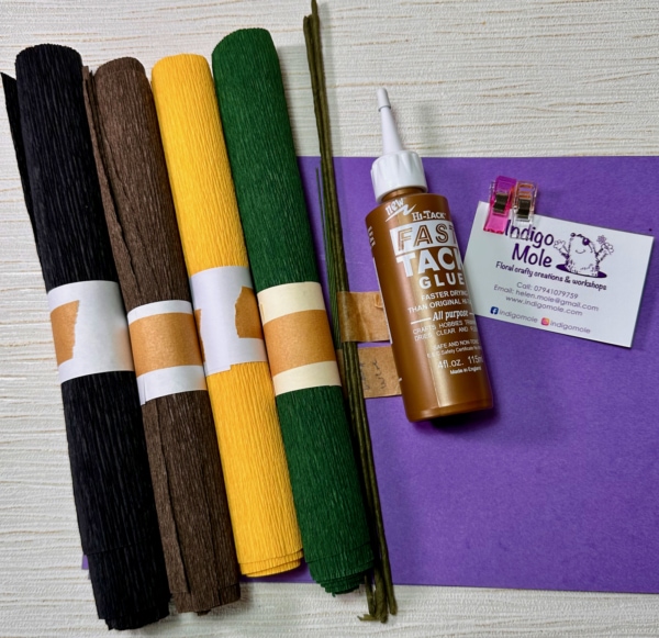 Sunflower crepe paper flower kit - Indigo Mole